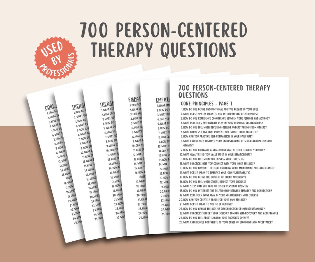 700 Person-centered Therapy Questions, Core Principals, Self-concept ...
