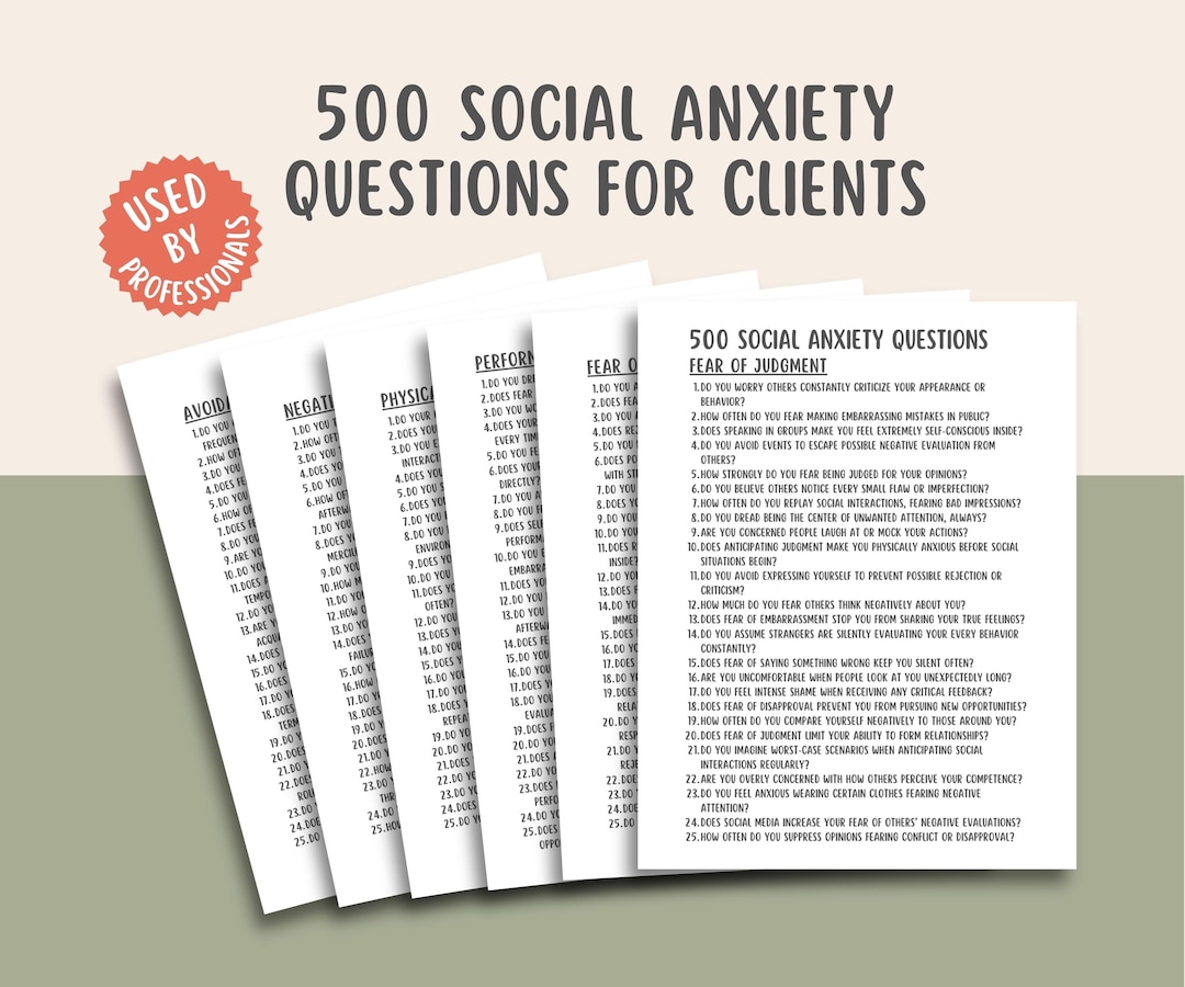 Social Anxiety Questions, Therapy Prompts, Mental Health Journal ...