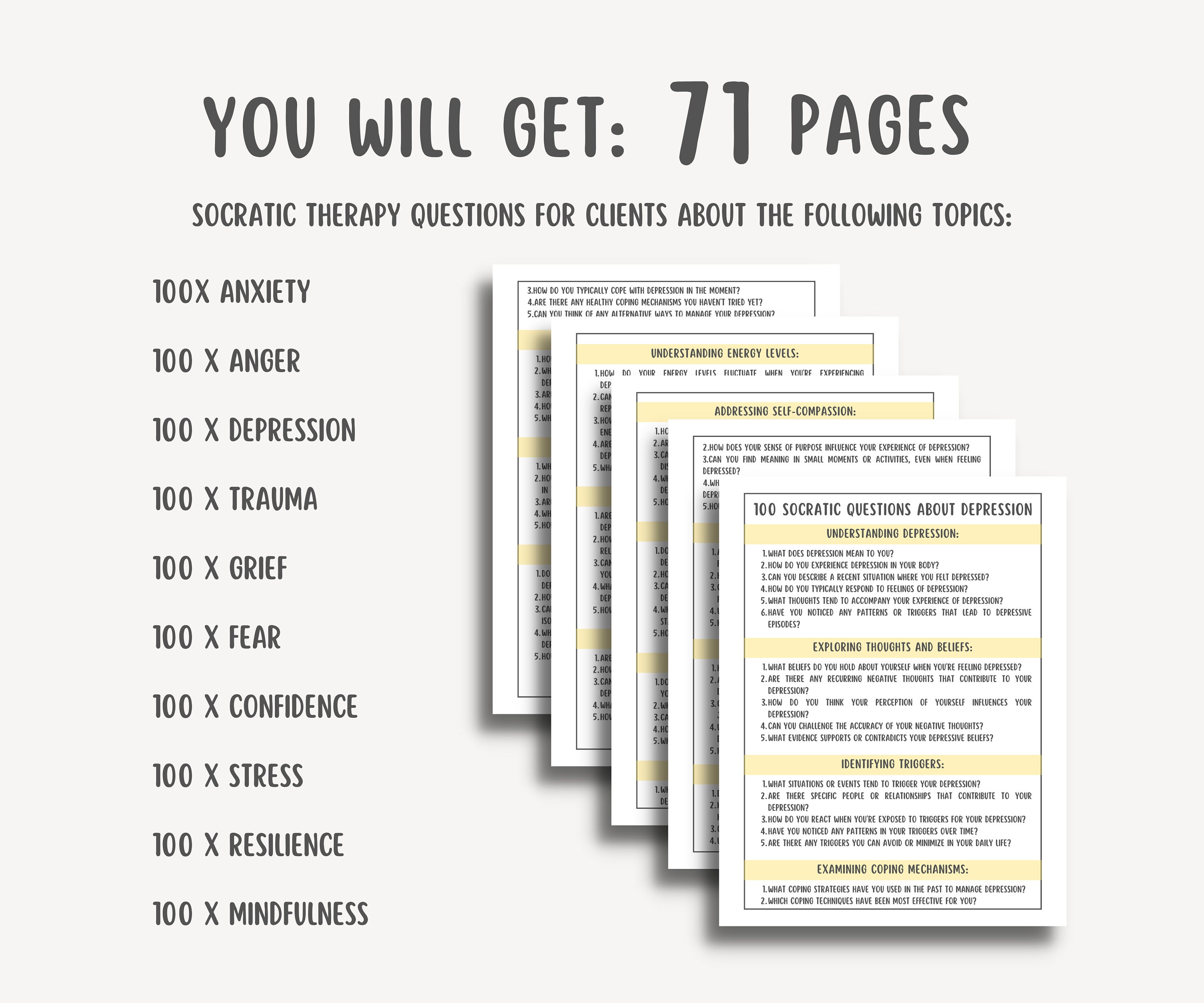 1000 Socratic Therapy Questions, Intervention Phrases, Therapy Cheat ...