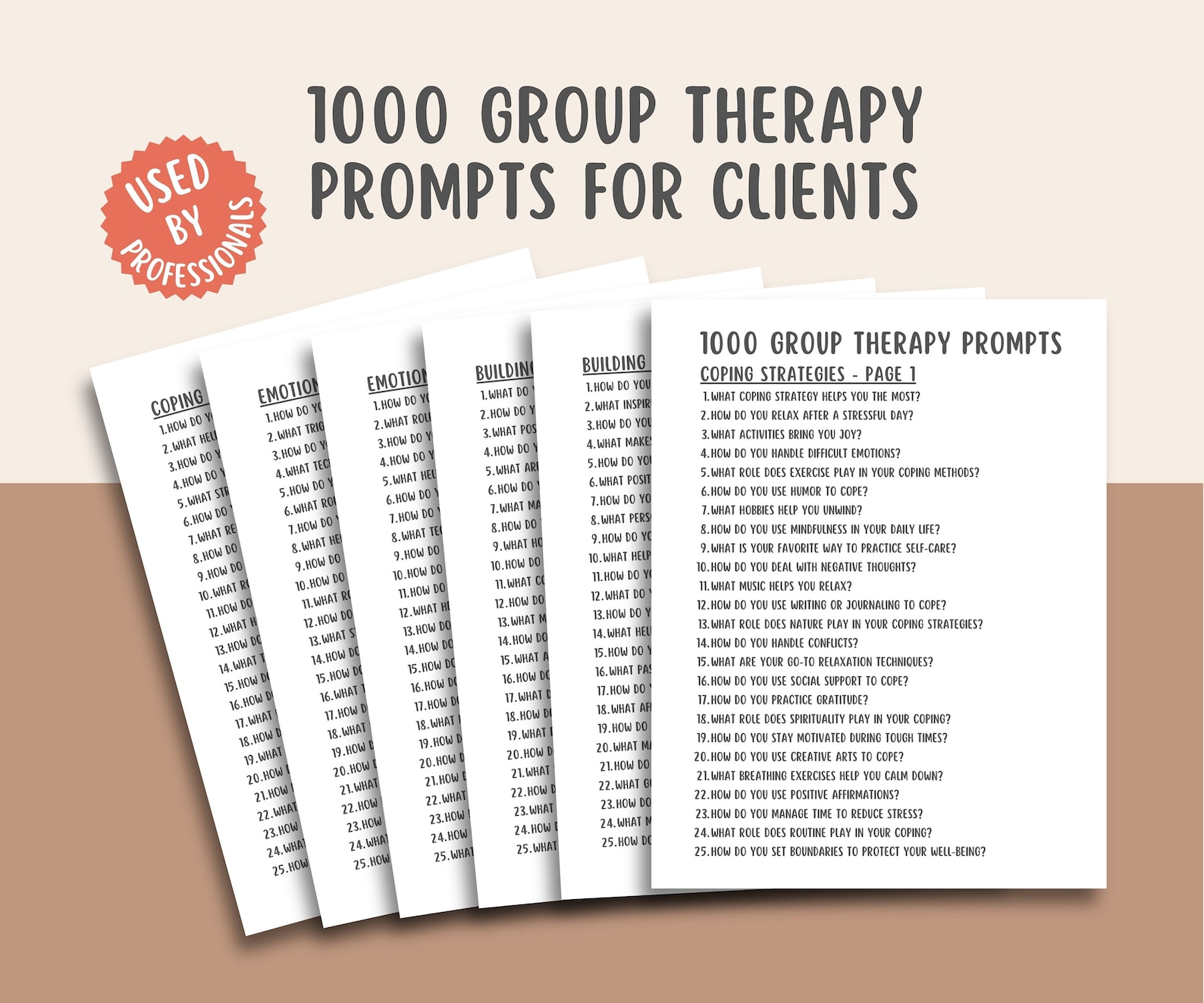 1000 Group Therapy Prompts, Open Ended Questions for Group Therapy ...