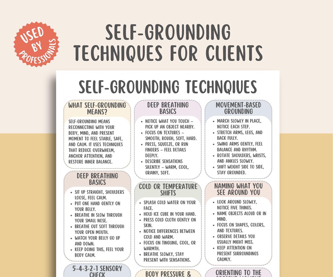 Self-grounding Techniques, Trauma Safe Grounding Skills, Nervous System ...