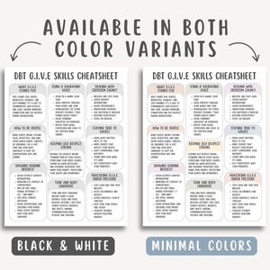 DBT GIVE Skills Cheat Sheet PDF, Therapy Worksheet, Mental Health Tool ...