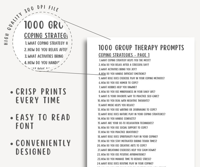 1000 Group Therapy Prompts, Open Ended Questions for Group Therapy ...