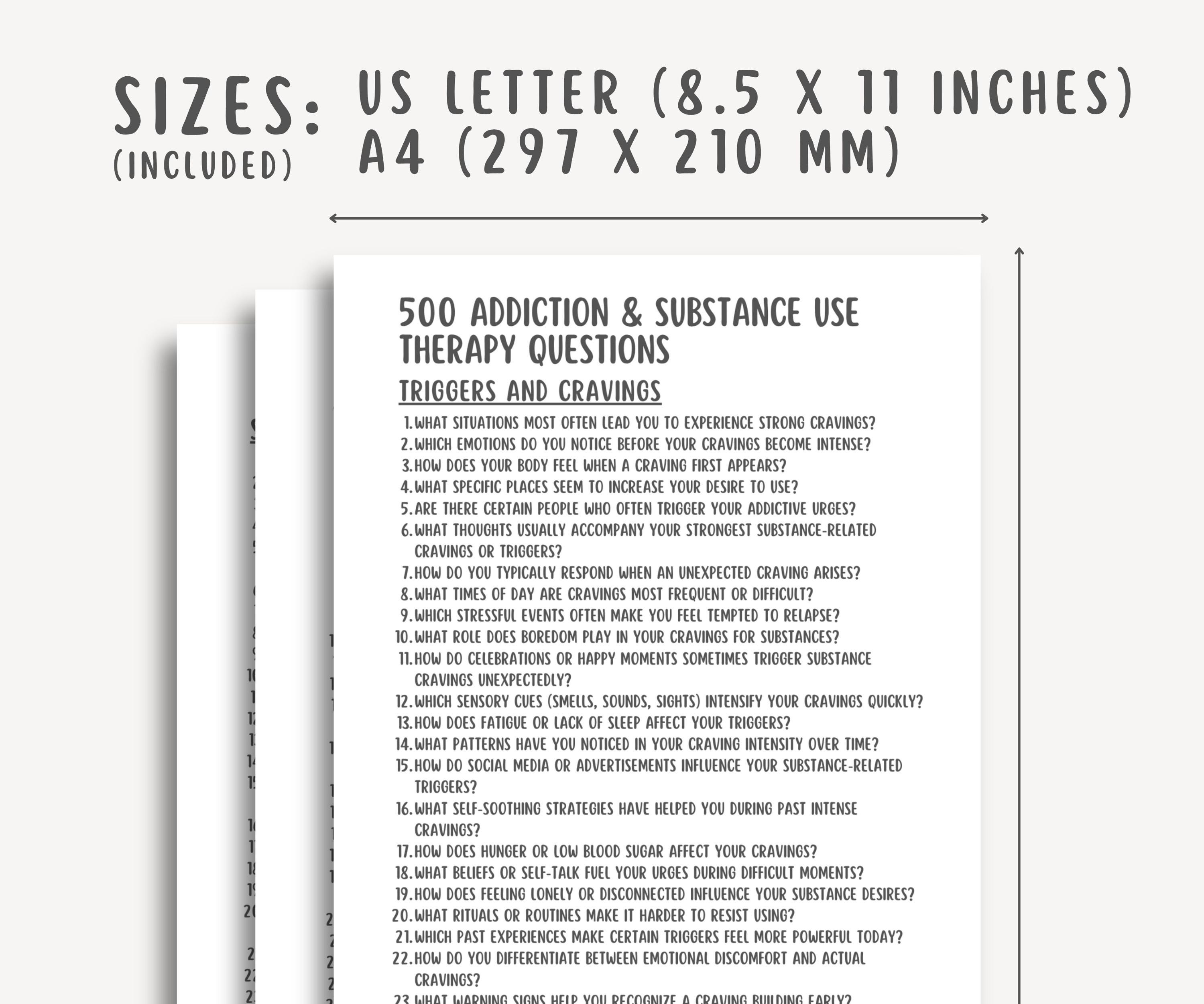 Addiction and Substance Use Therapy Questions, Mental Health Therapy ...