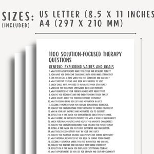 1100 Solution Focused Brief Therapy Questions, SFBT SFT Intervention ...
