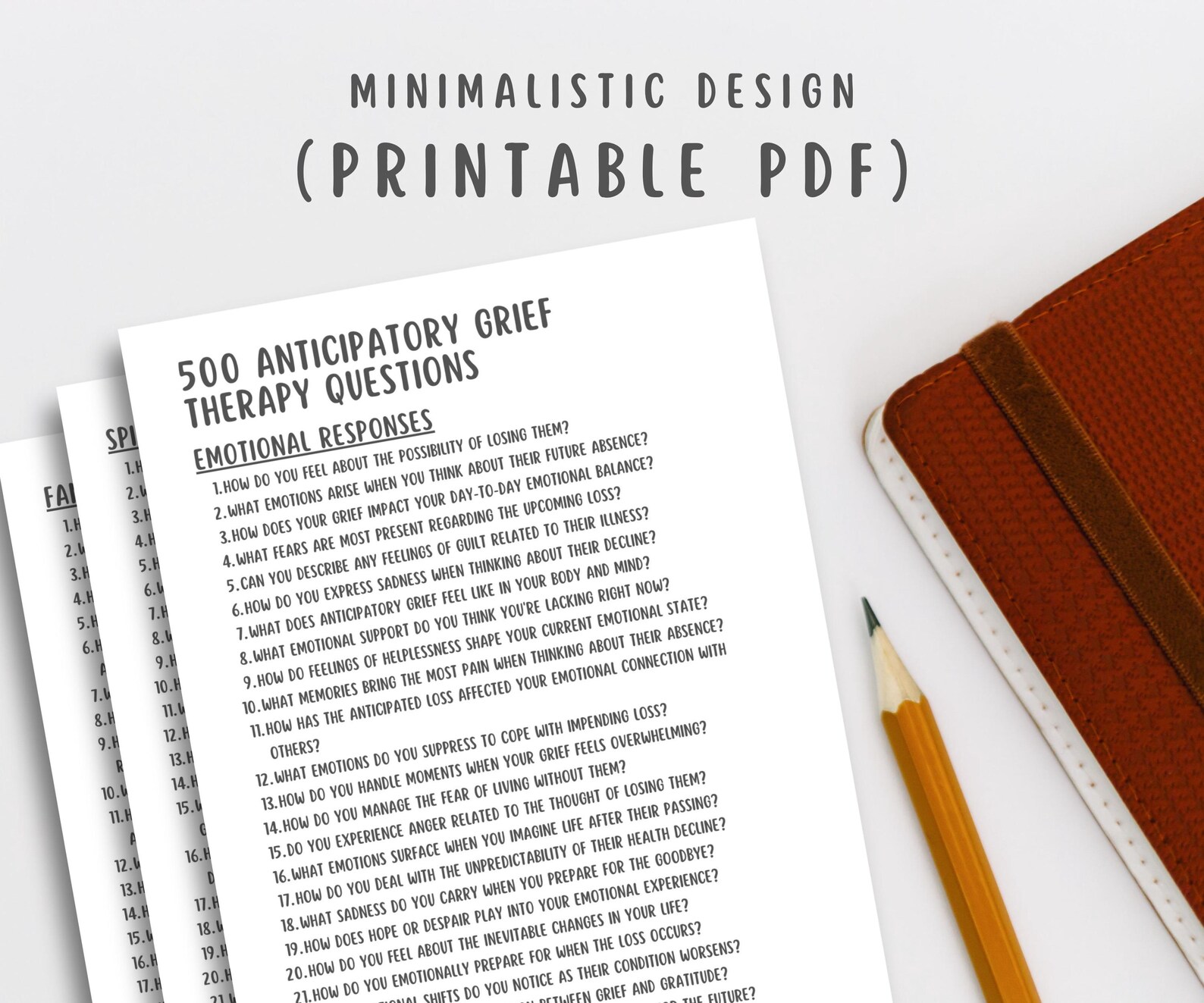 500 Anticipatory Grief Therapy Questions, Grief and Loss Interventions ...