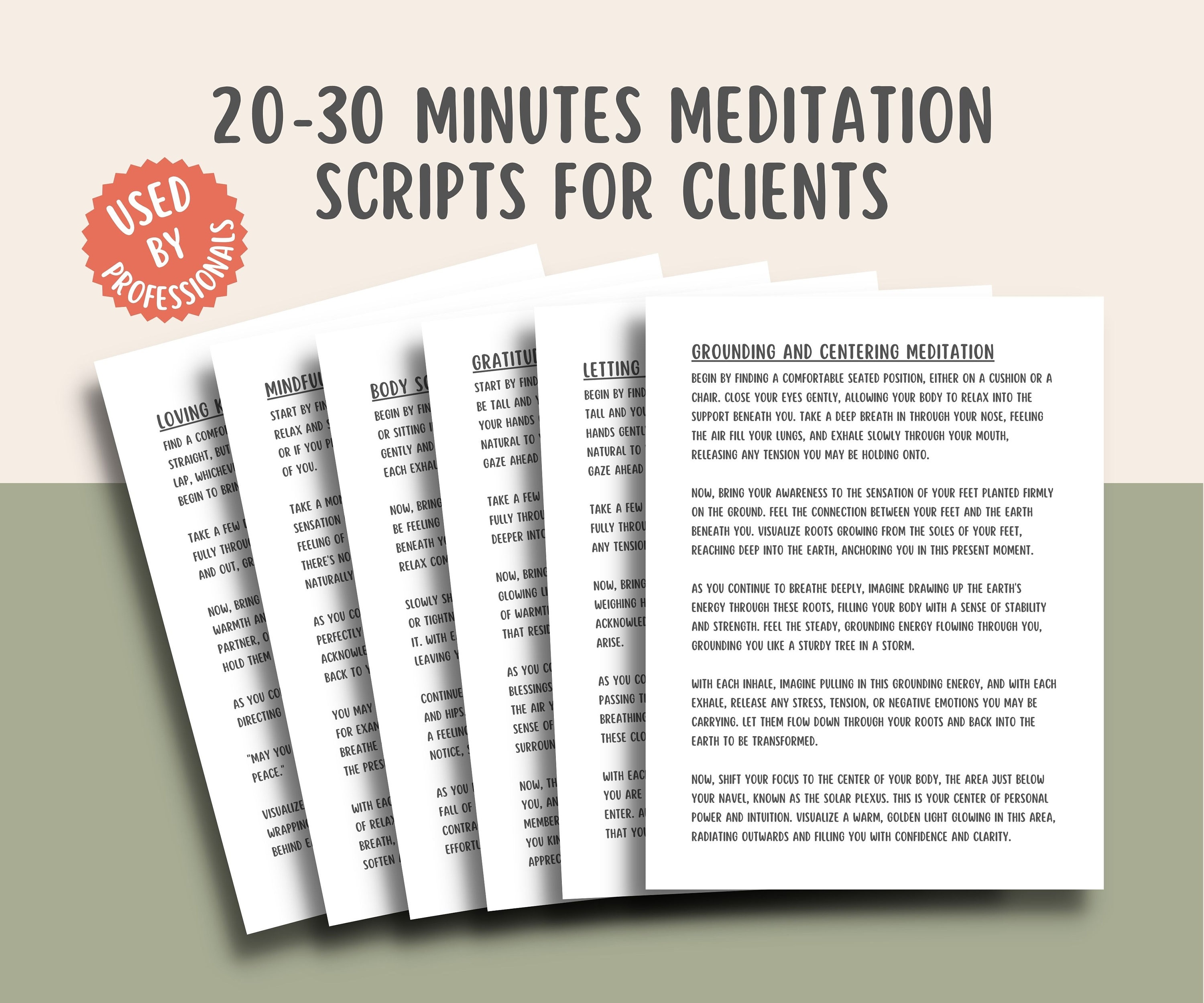 20-30 Minute Guided Meditation Scripts, Anxiety, Depression, Stress ...