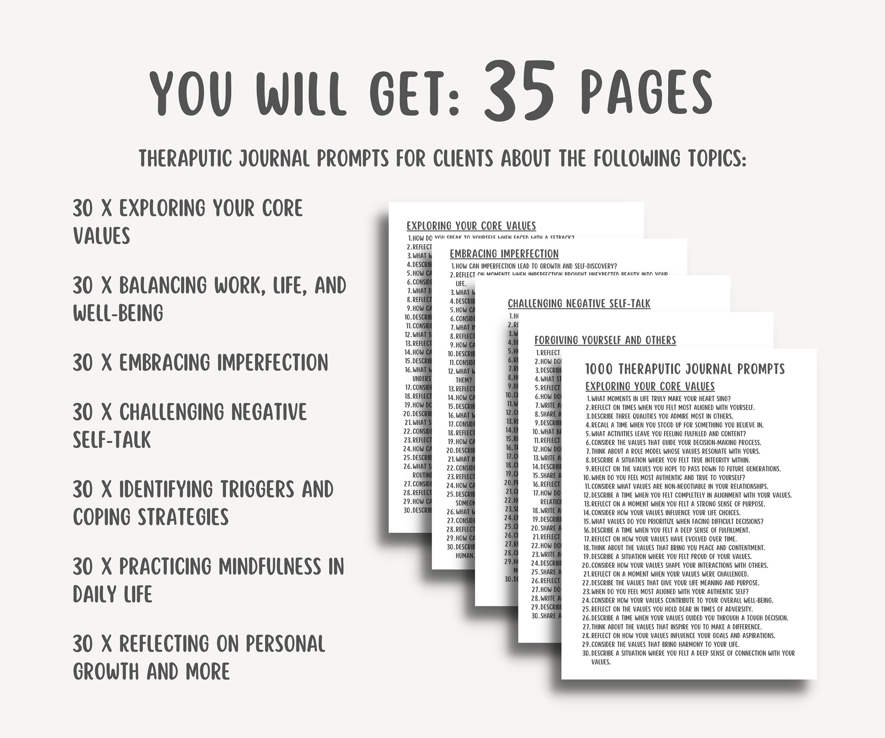 1000 Therapeutic Journal Prompts, Thought Provoking Mental Health ...