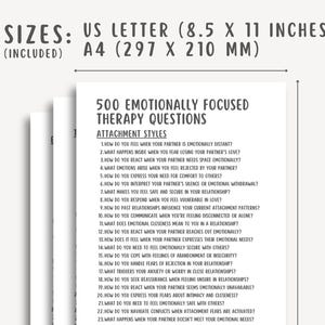 500 Emotionally Focused Therapy EFT Questions, Therapy Interventions ...