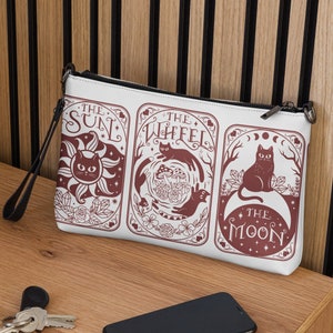 The Wheel Sun and Moon Tarot Purse or Clutch for Women ~ Funny Black ...