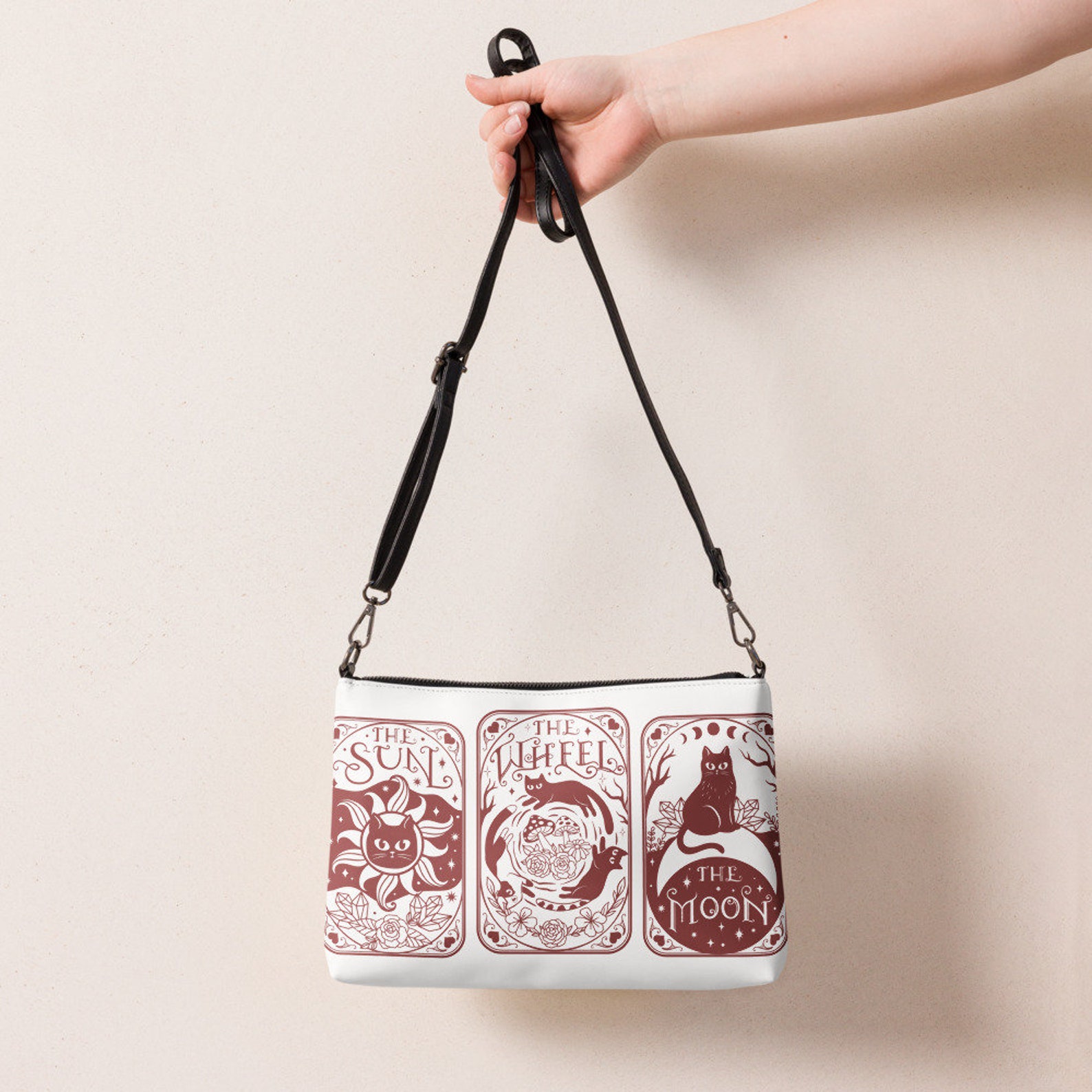 The Wheel Sun and Moon Tarot Purse or Clutch for Women ~ Funny Black ...