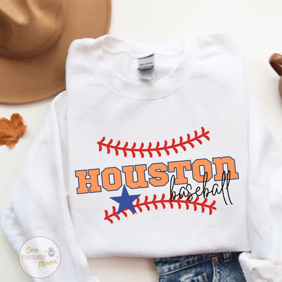Houston Texas Baseball Team Spirit Sweater Basebal Crewneck Htown ...
