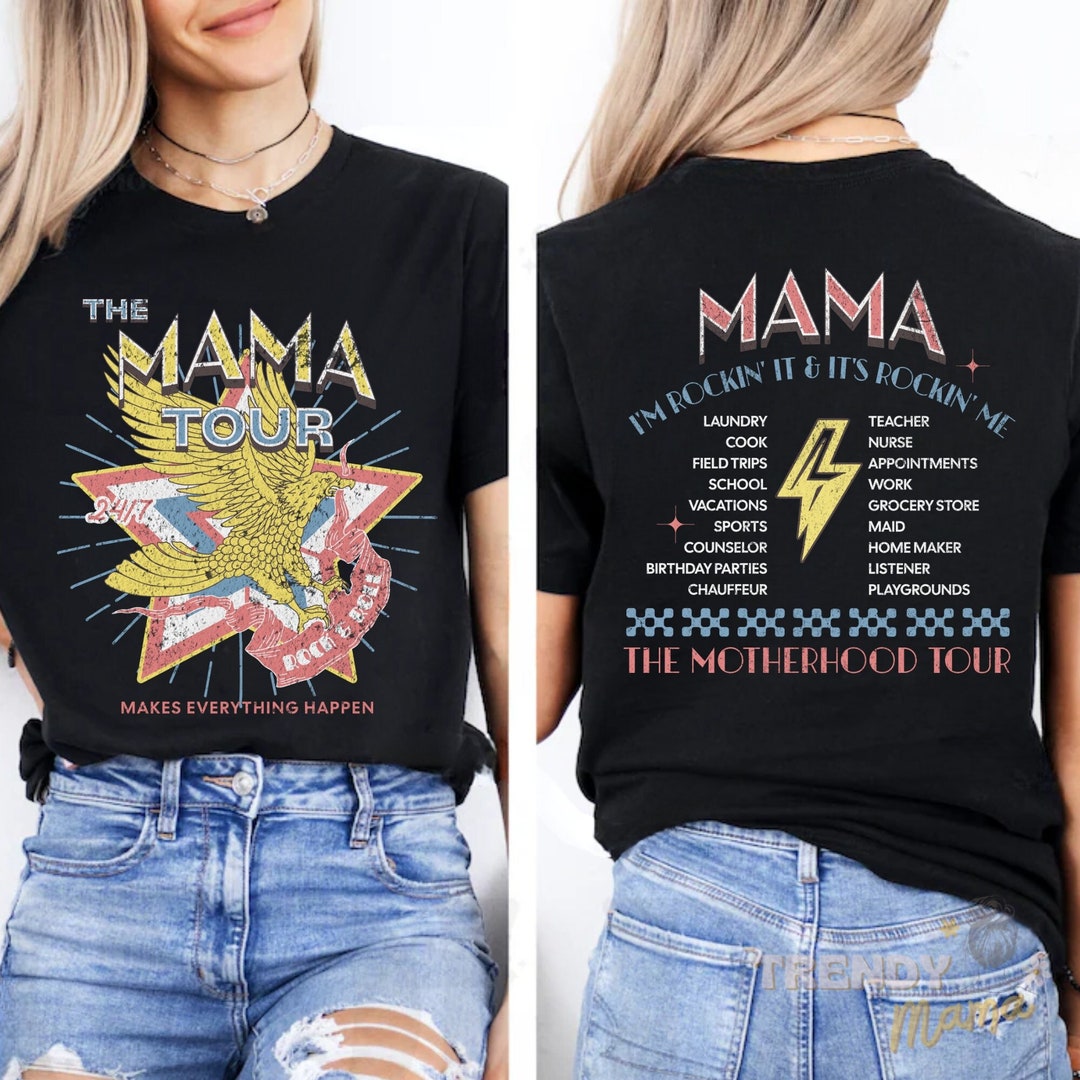 Motherhood Tour Graphic Tee Cool Mom Concert Shirt Gift for Mom Badass ...