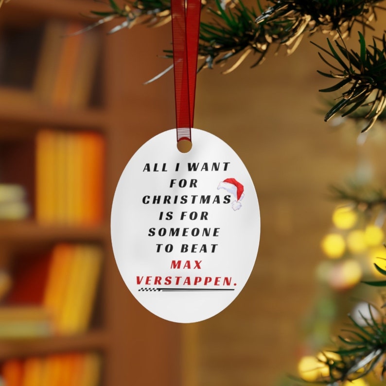 Formula 1 Christmas Ornament Max Verstappen F1 Metal Christmas Ornament ...