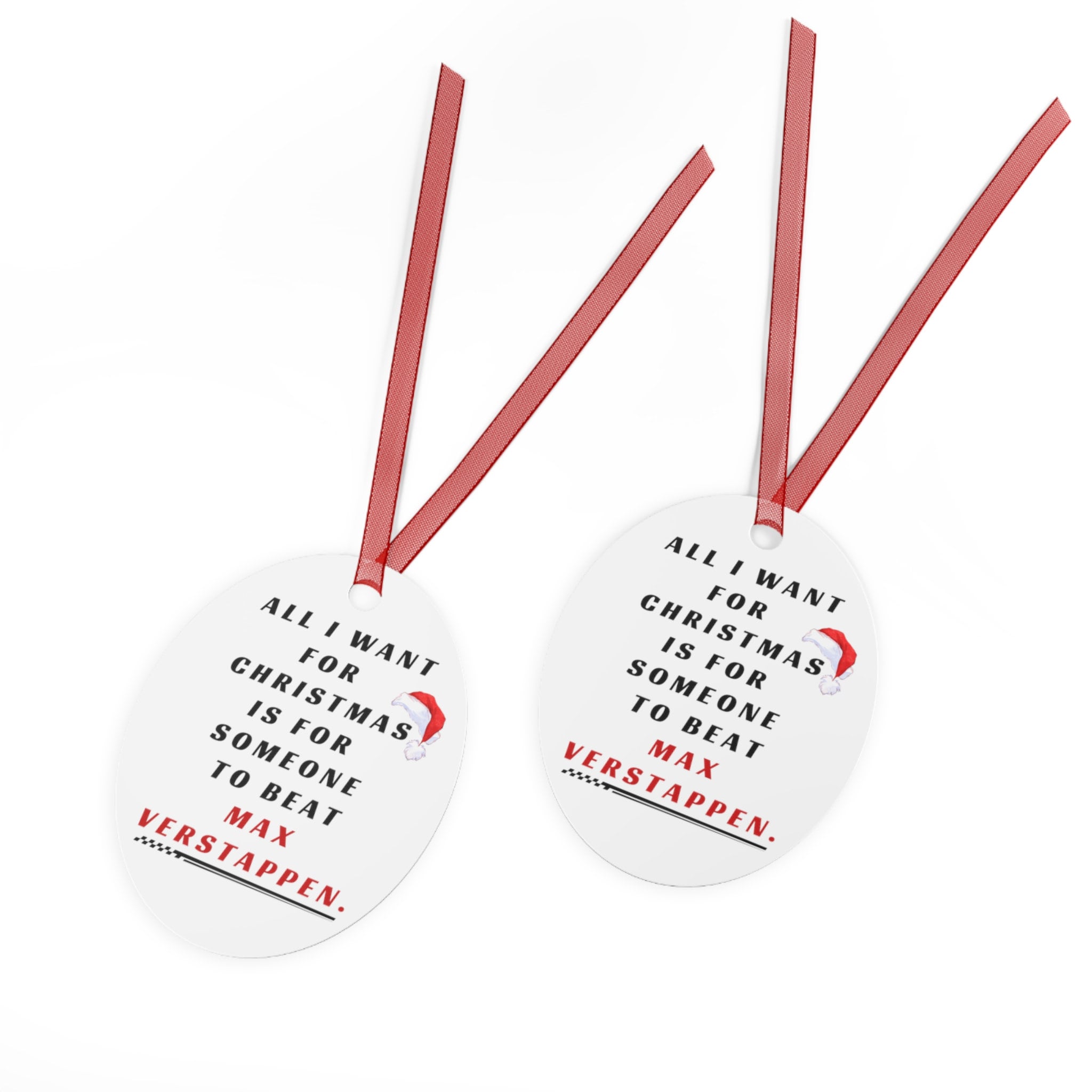 Formula 1 Christmas Ornament Max Verstappen F1 Metal Christmas Ornament ...