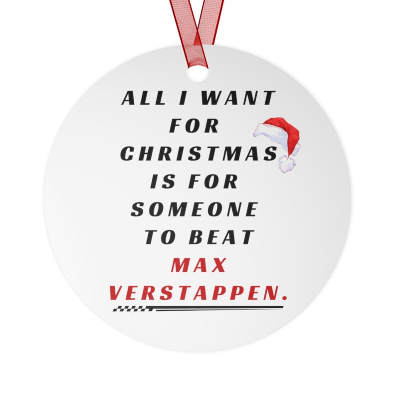 Formula 1 Christmas Ornament Max Verstappen F1 Metal Christmas Ornament ...