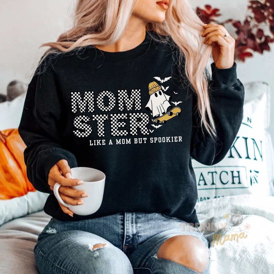 Momster Sweatshirt Spooky Halloween Mom Sweater Mothers in Mayhem ...