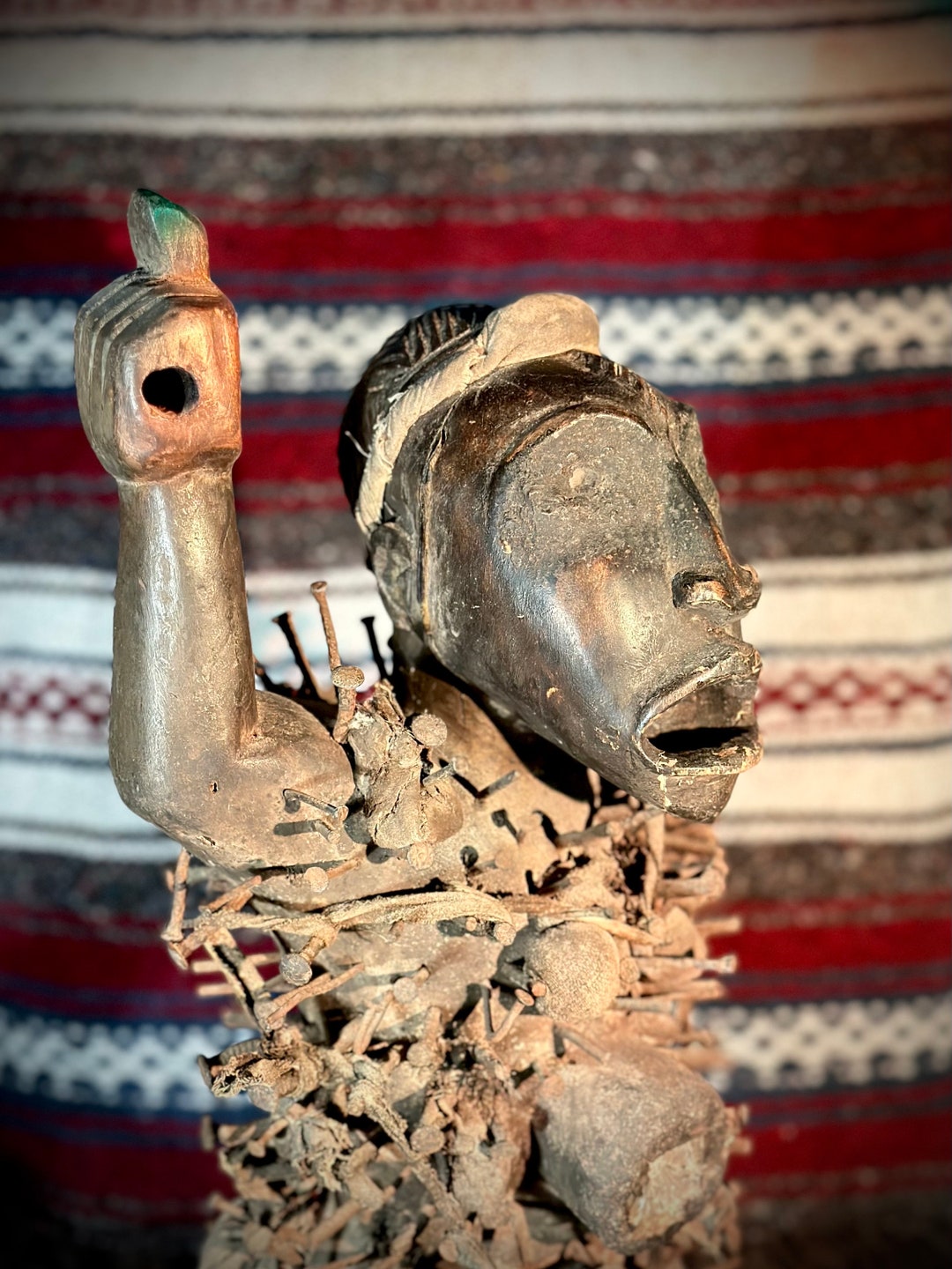 Nkisi Nkondi Vessel - Ancient Spirit of Nzuri. Haunted Ancestor ...