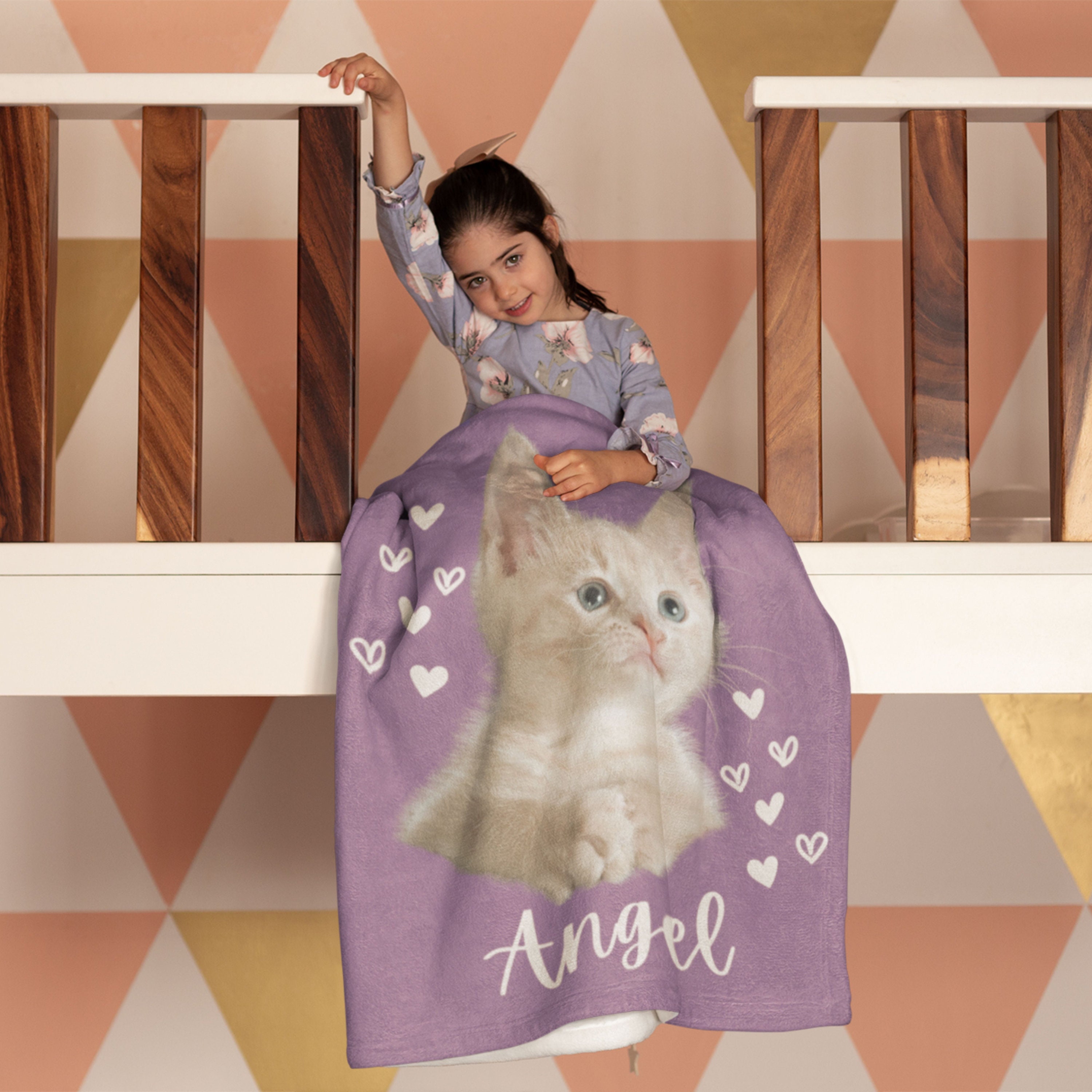 Personalized Cat Blanket, Pet Photo Blanket,cat Bed, Cat Lover Gift ...