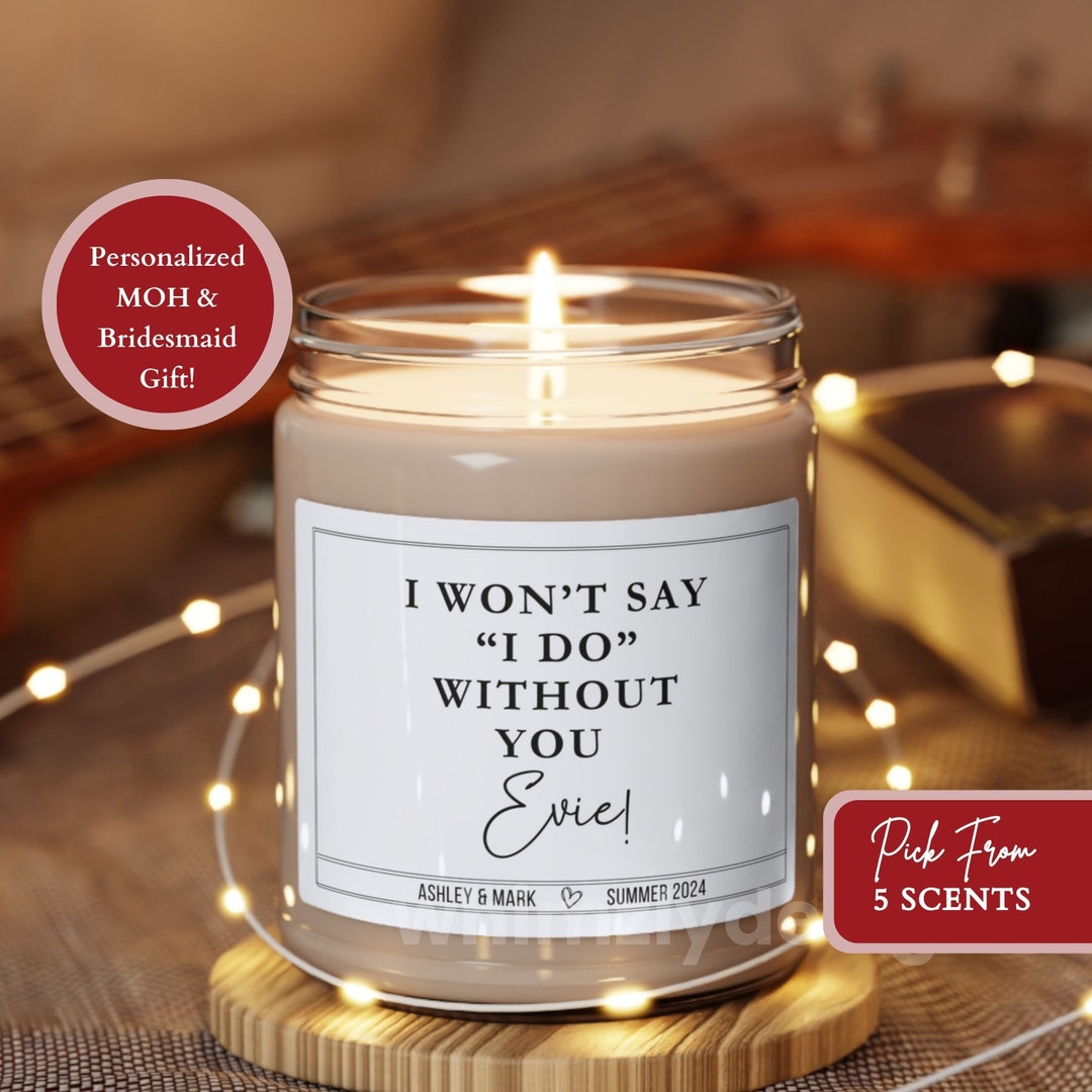 Personalized, Bridesmaid Proposal Candle, Maid of Honor Candle,candle ...
