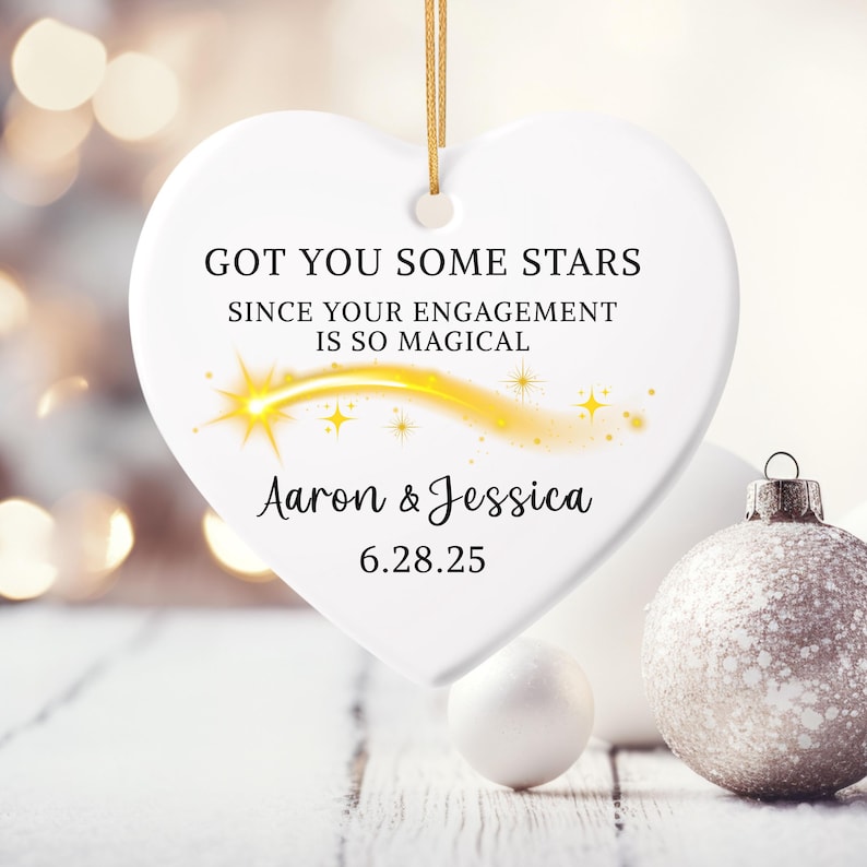 Engaged Ornaments First Christmas Engaged Ornament Funny Engaged Gift ...