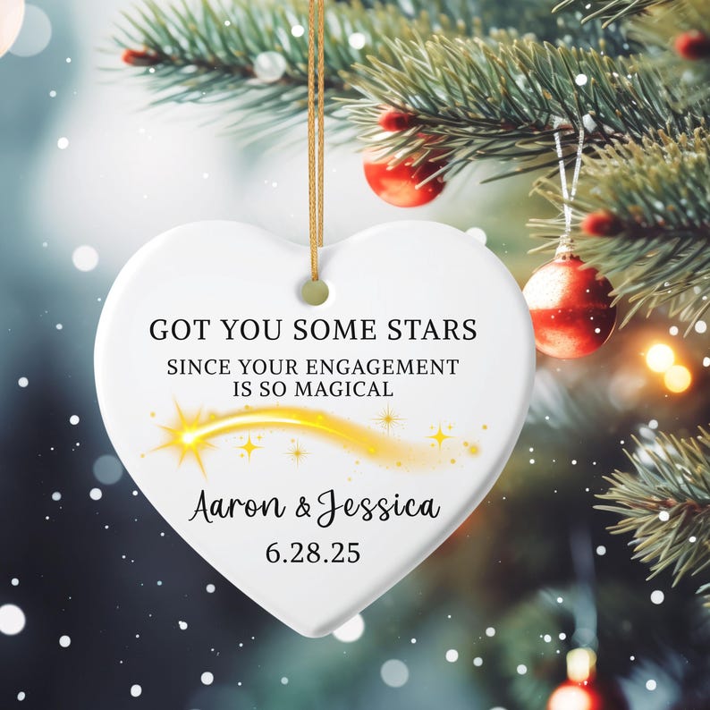 Engaged Ornaments First Christmas Engaged Ornament Funny Engaged Gift ...