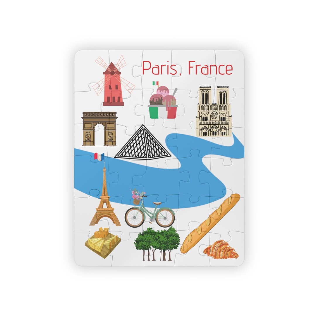 Paris France-kids' Puzzle, 30-piece - Etsy