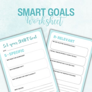 SMART Goals Worksheet PDF - SMART Goals Template - Smart Goal Setting ...