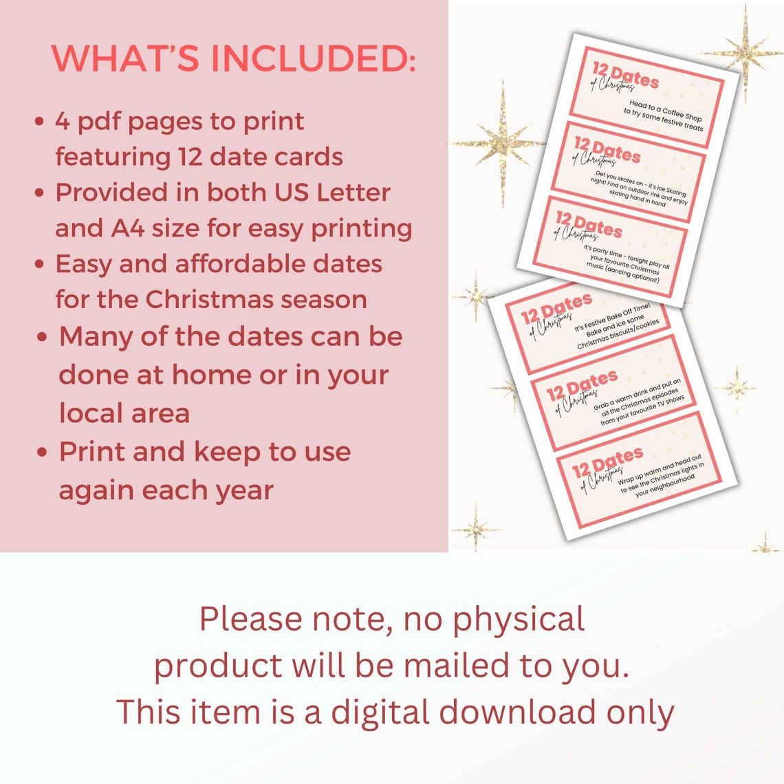 The 12 Dates of Christmas Date Night Cards - Date Night Printable ...