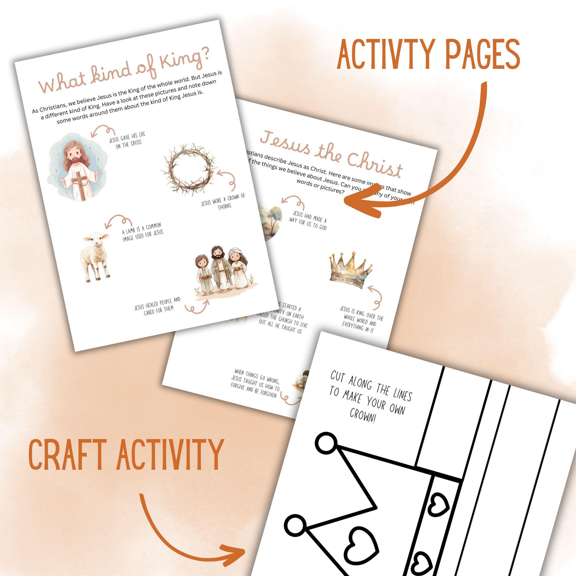 Christ the King Children's Activities - Sunday School - Bible Activity ...