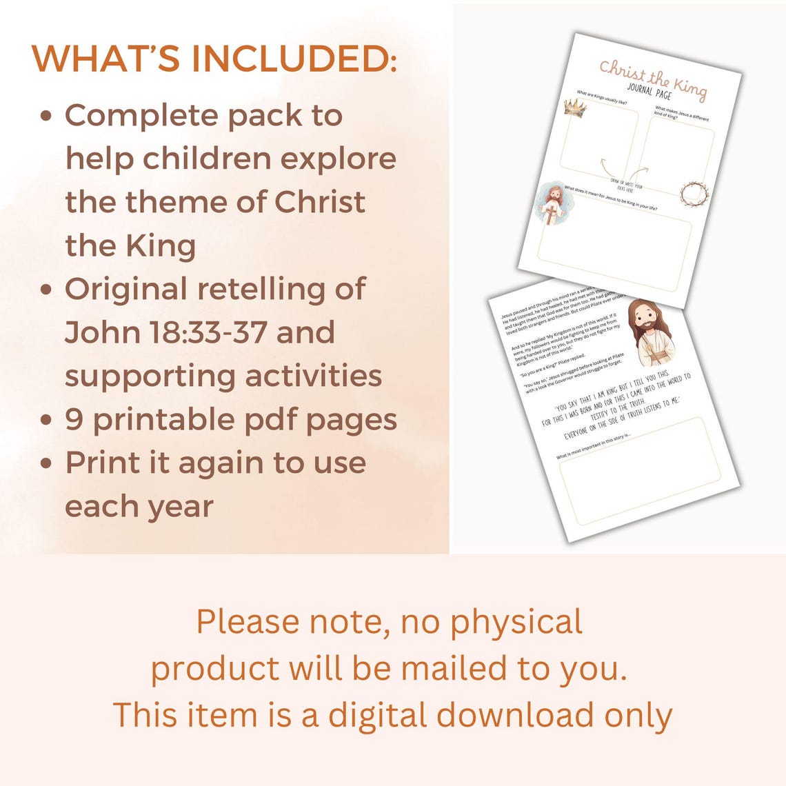 Christ the King Children's Activities - Sunday School - Bible Activity ...