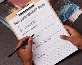 SMART Goals Worksheet PDF Printable Goal Setting Planner Digital ...