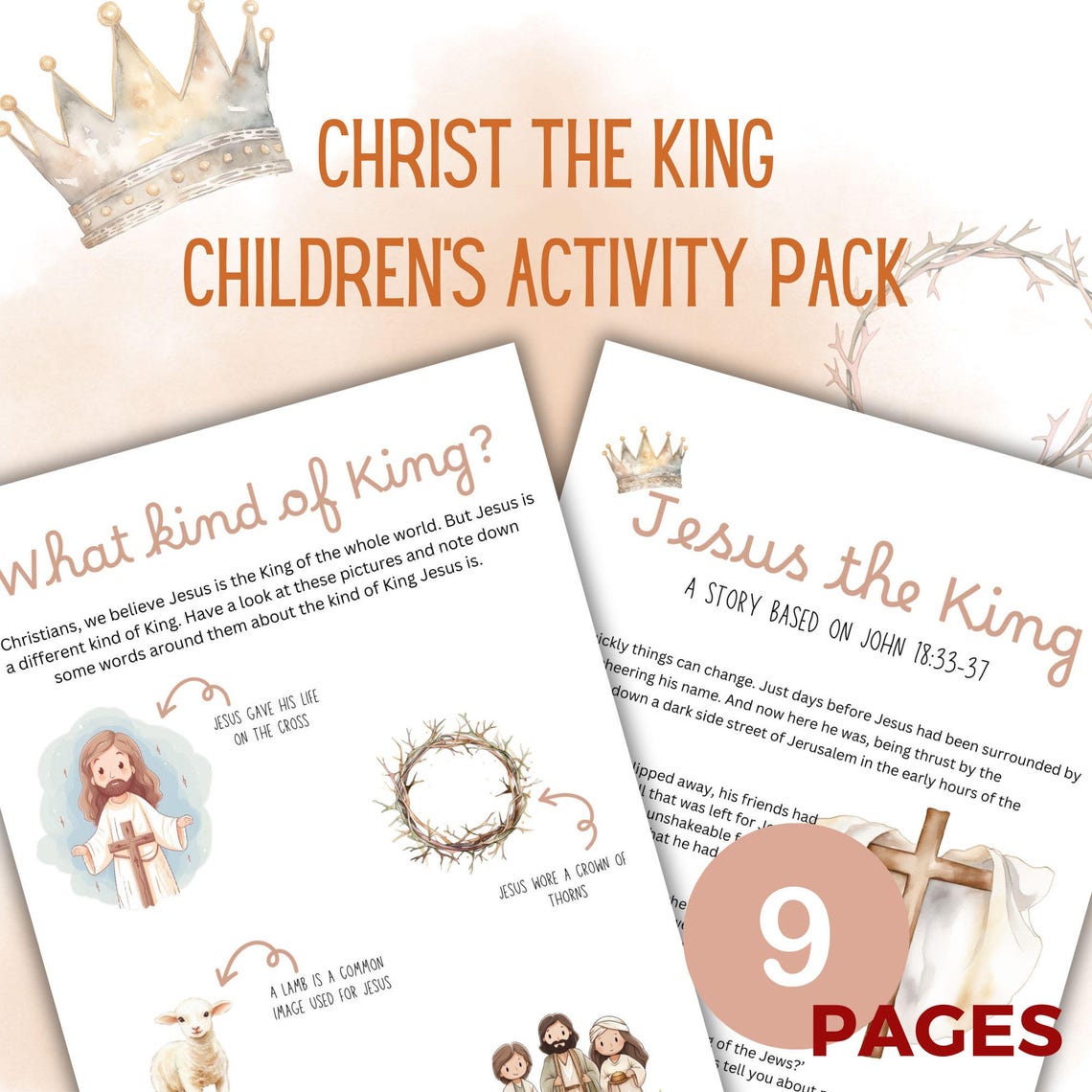 Christ the King Children's Activities - Sunday School - Bible Activity ...