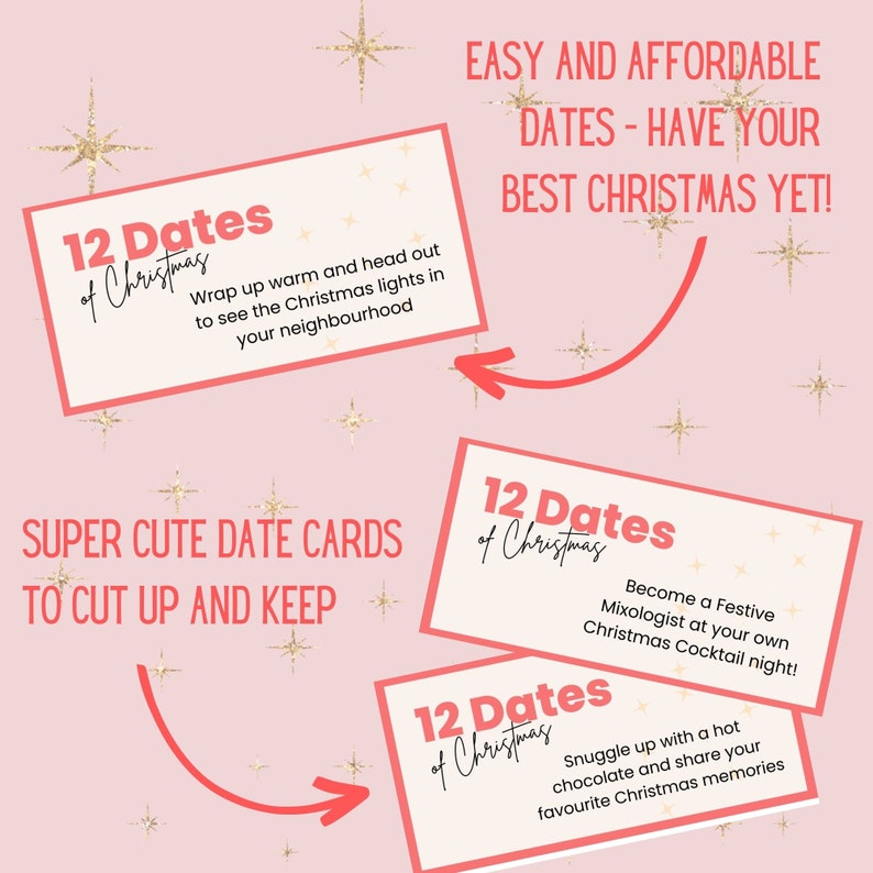 The 12 Dates of Christmas Date Night Cards - Date Night Printable ...