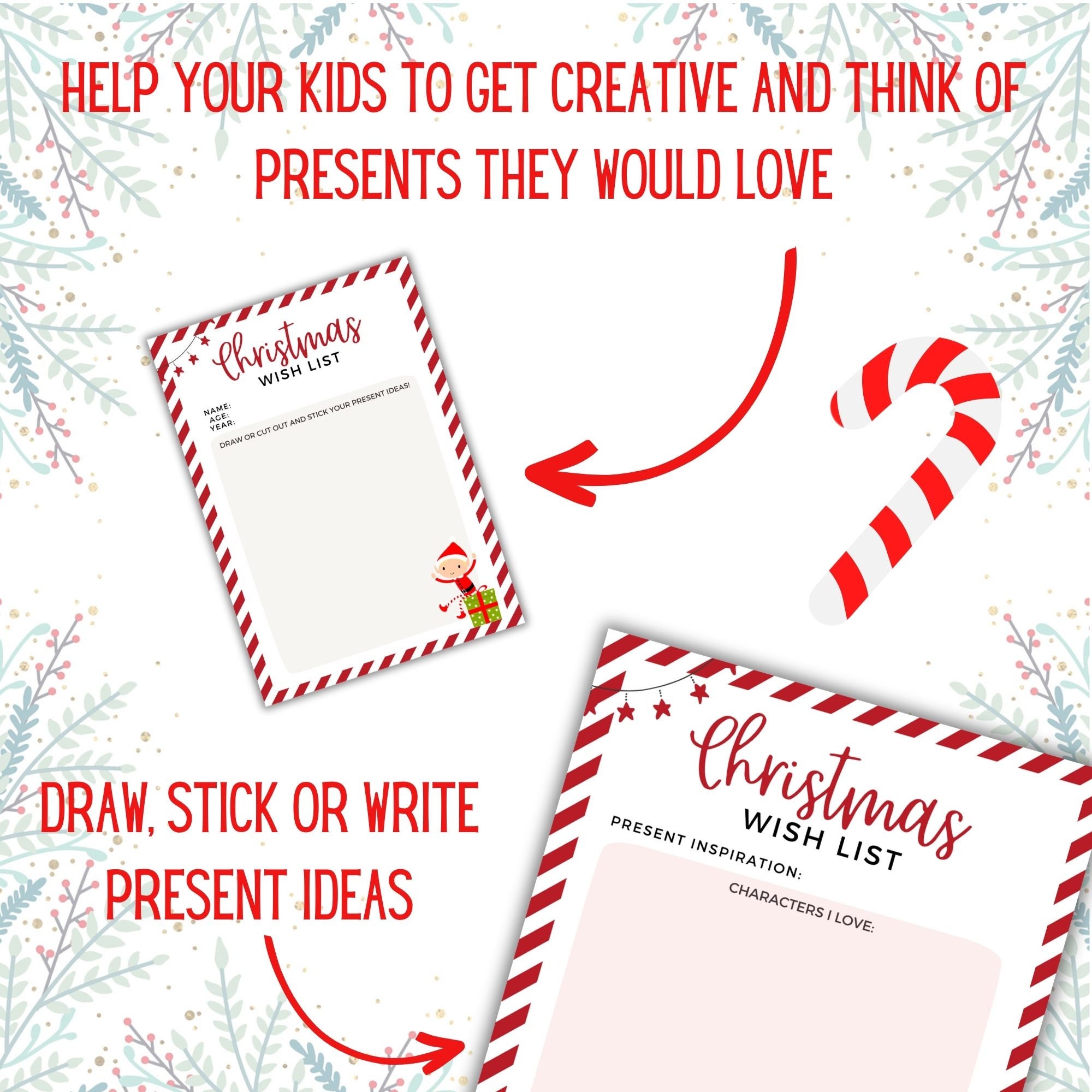 Christmas Wish List for Kids - Printable PDF - Christmas Wish List ...