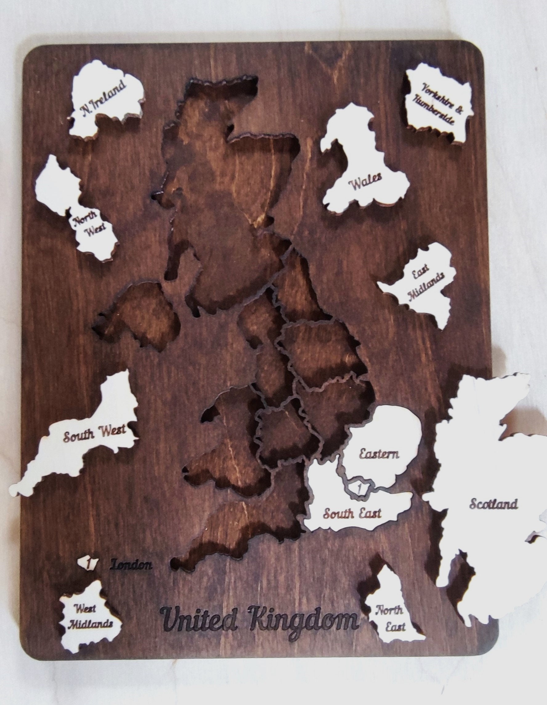 The United Kingdom Svg Laser Cutting and Engraiving Map Puzzle, Pdf ...