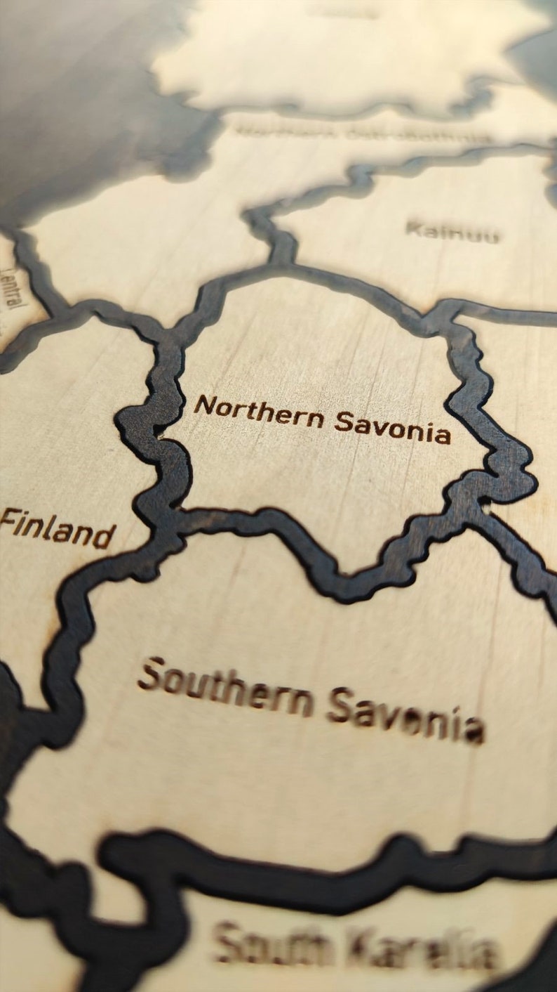 Wooden Map of Finland | Finnish Map | SVG Puzzle |discover the Magic of ...