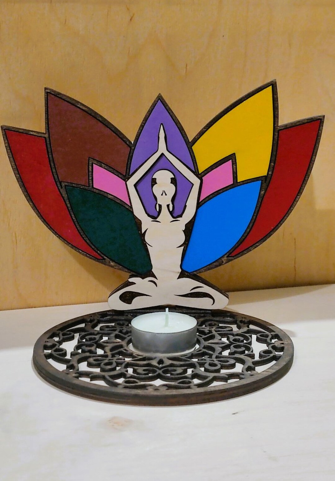 Zen Glow Candle Holder - Serene Decor for Meditation & Yoga Spaces ...