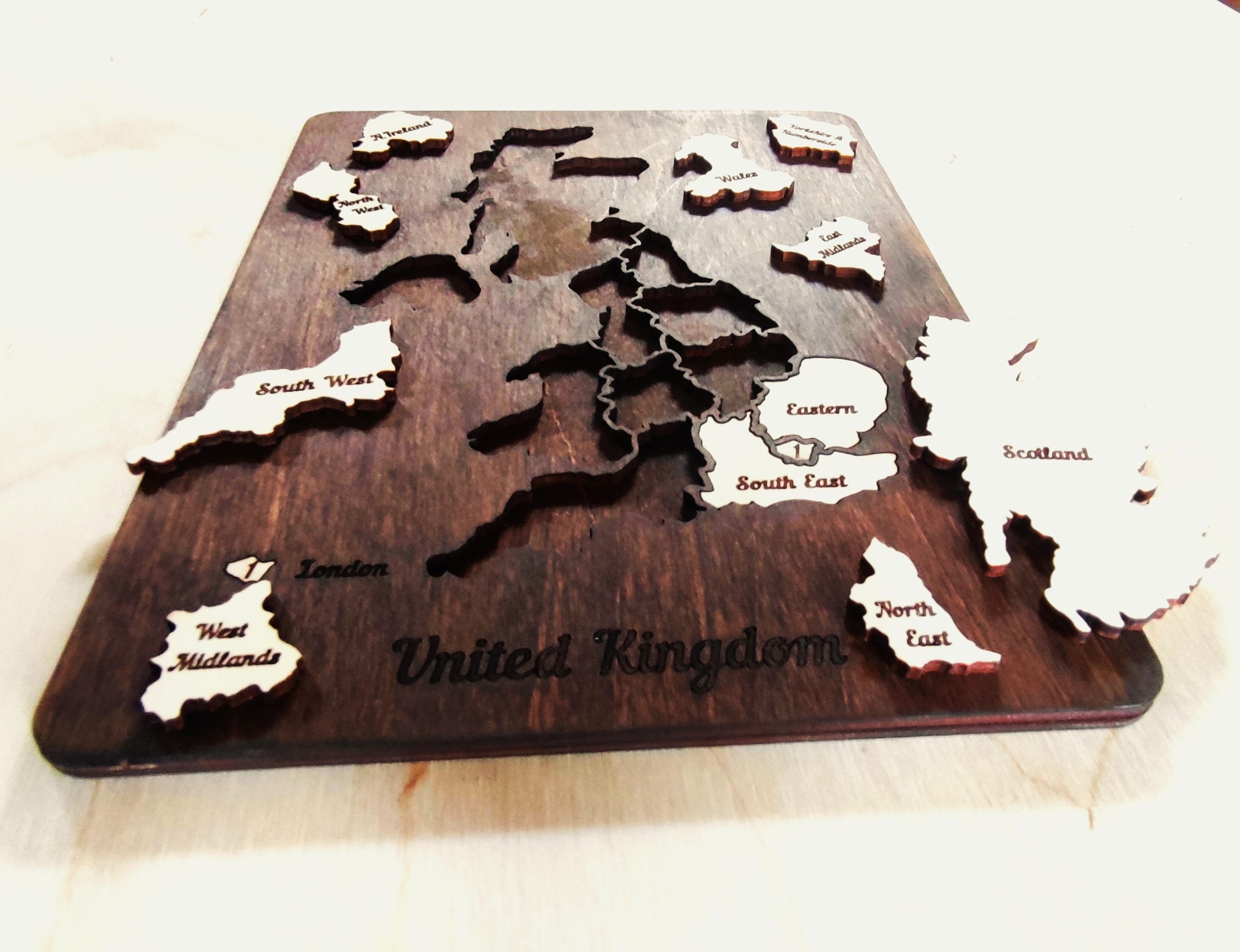 The United Kingdom Svg Laser Cutting and Engraiving Map Puzzle, Pdf ...