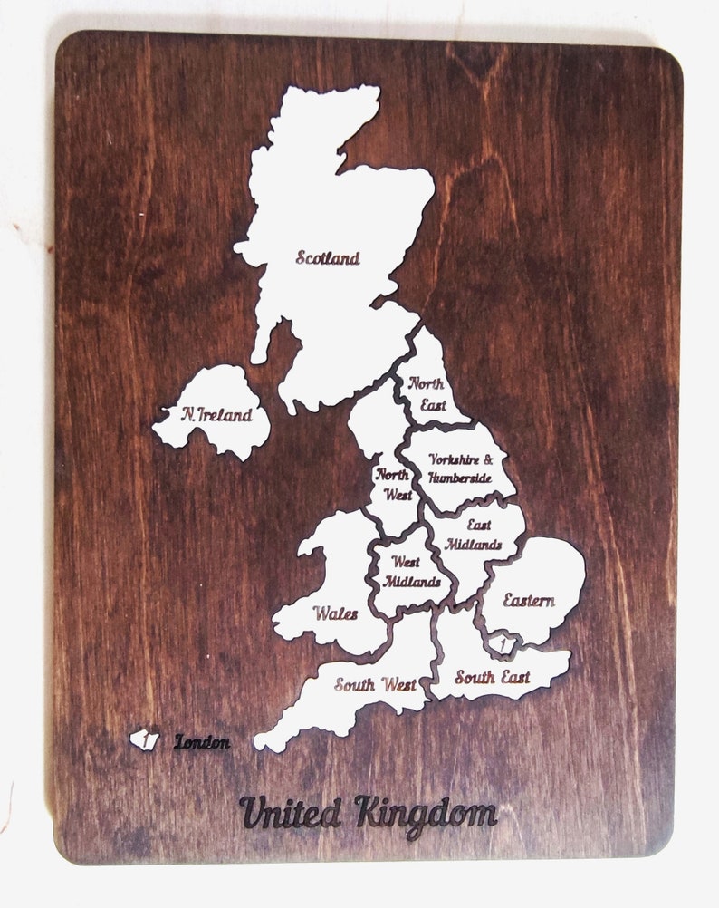 The United Kingdom Svg Laser Cutting and Engraiving Map Puzzle, Pdf ...