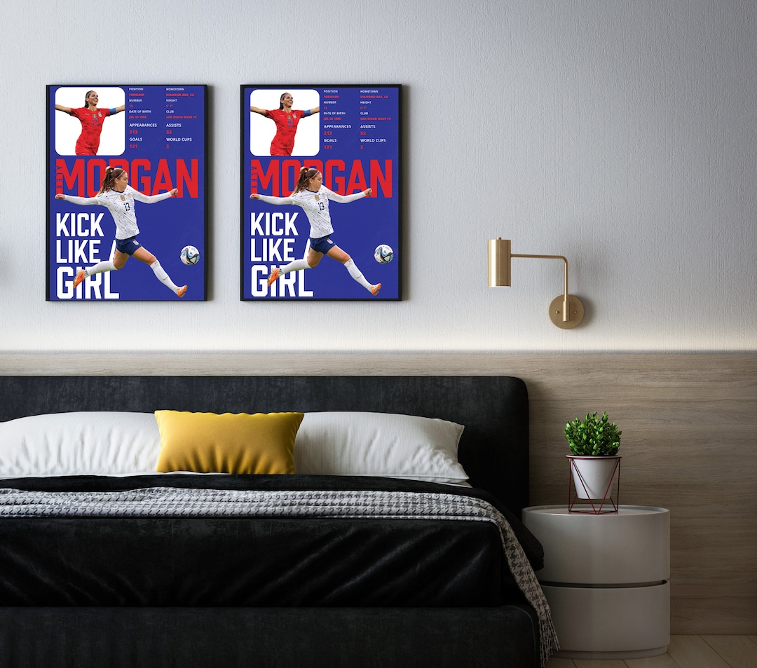 Alex Morgan Poster, USA Poster, Soccer Gifts, Sports Poster, Football ...