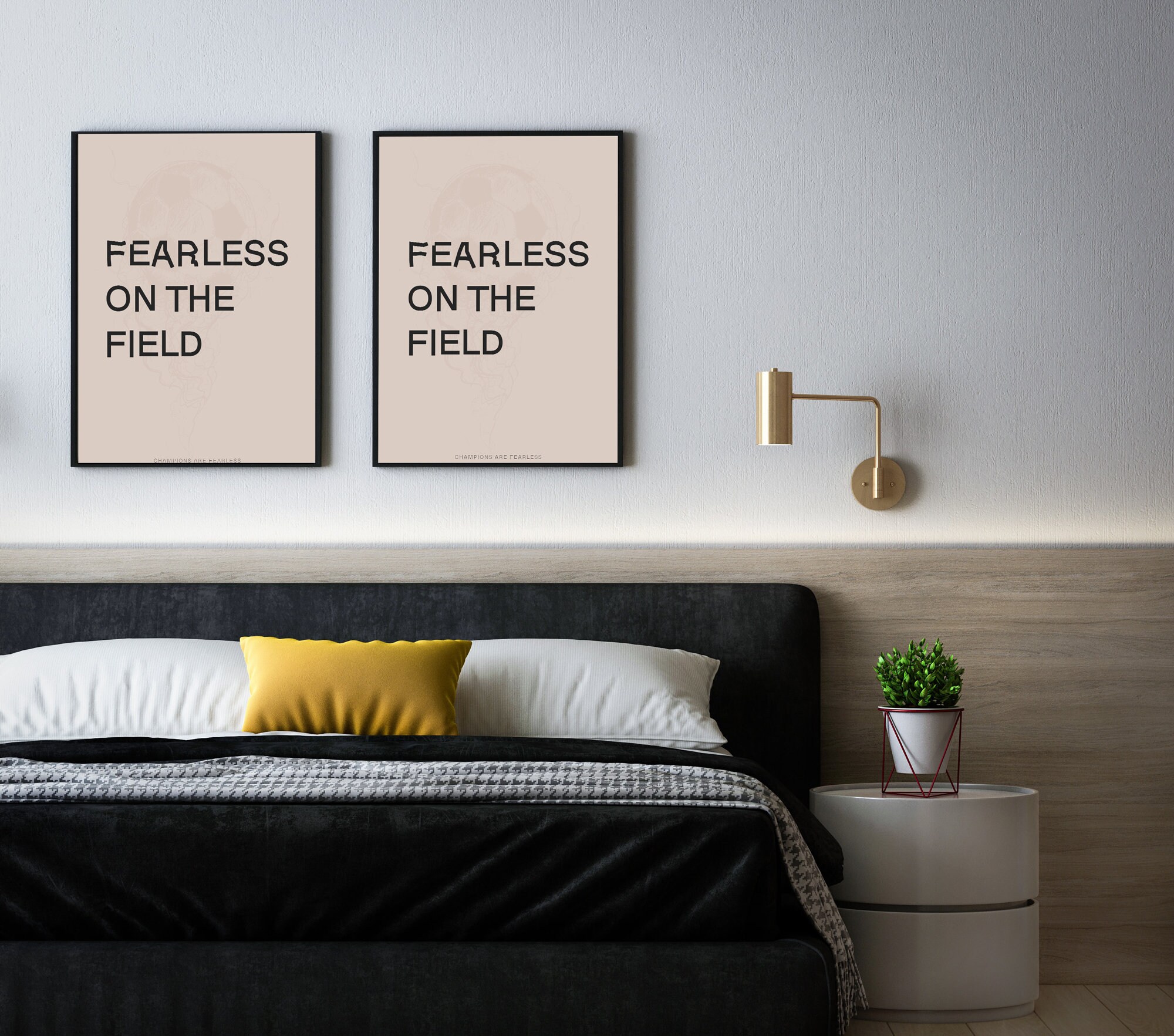 Fearless on the Field Poster, Quote Poster, Soccer Gifts, Sports Poster ...