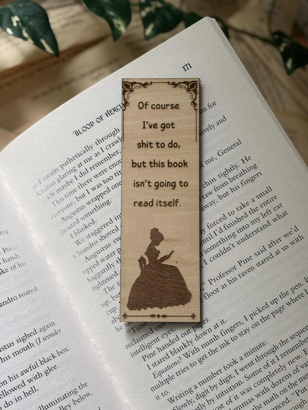 I've Got Shit to Do Wooden Bookmark – Funny Sassy Bookish Gift – Laser ...