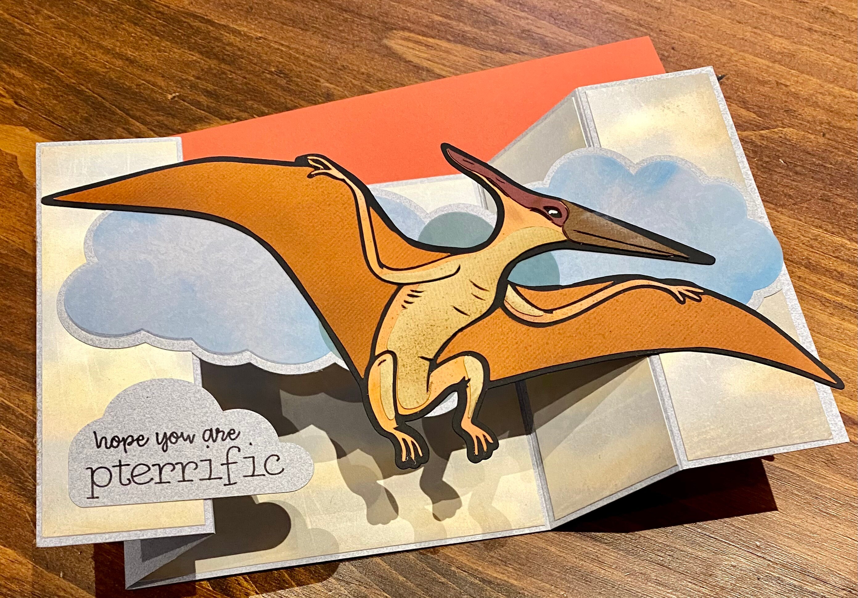 Handmade Pop up Dino Cards- Trex, Triceratops, or Pterosaur - Etsy
