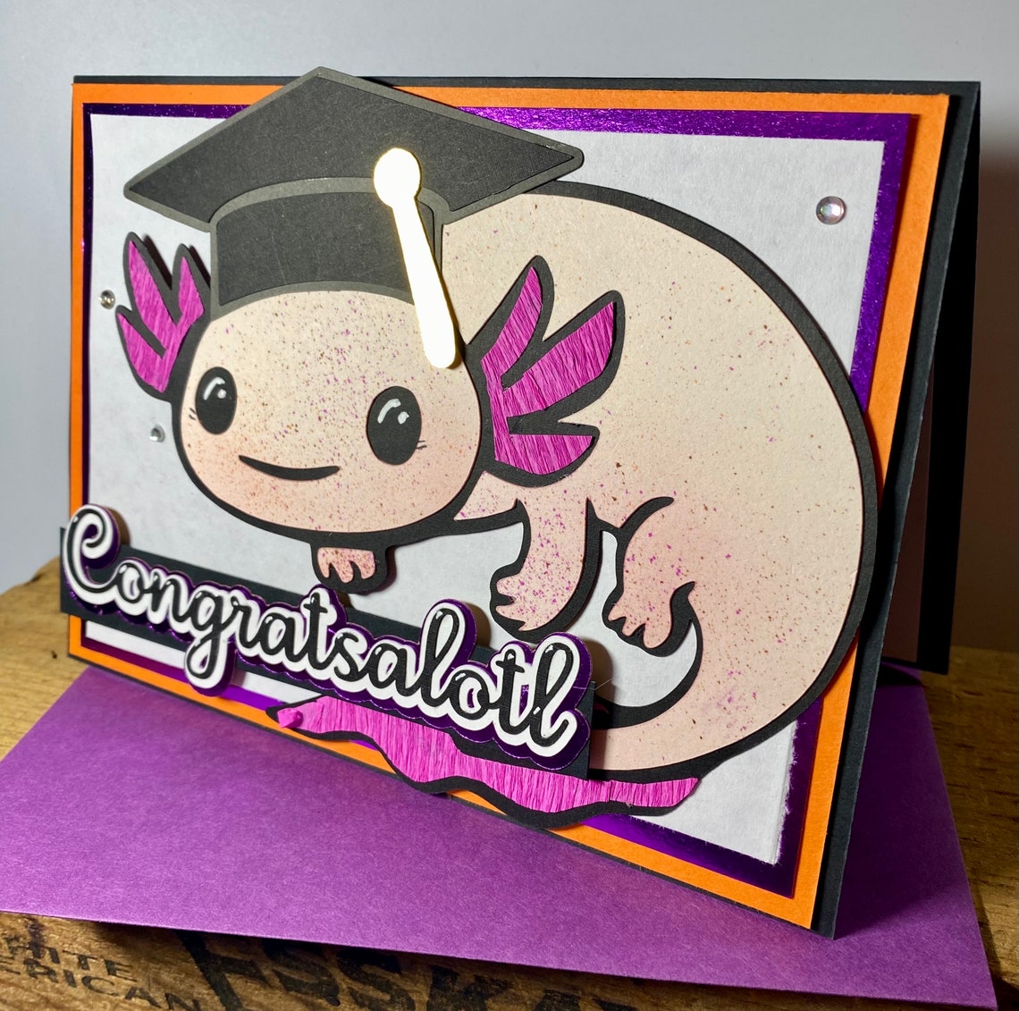 Axolotl Graduation Card - Etsy