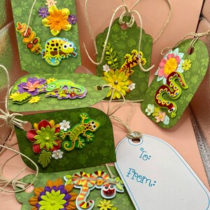 Large Dimensional Gift Tags Animals and Flowers Set of 3 - Etsy