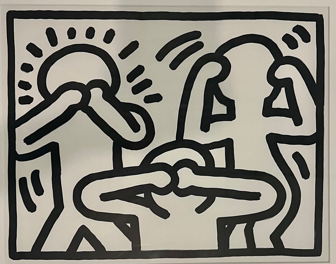 Keith Haring, Pop Shop Limited Edition Print, 12 X 14 Framed With COA ...