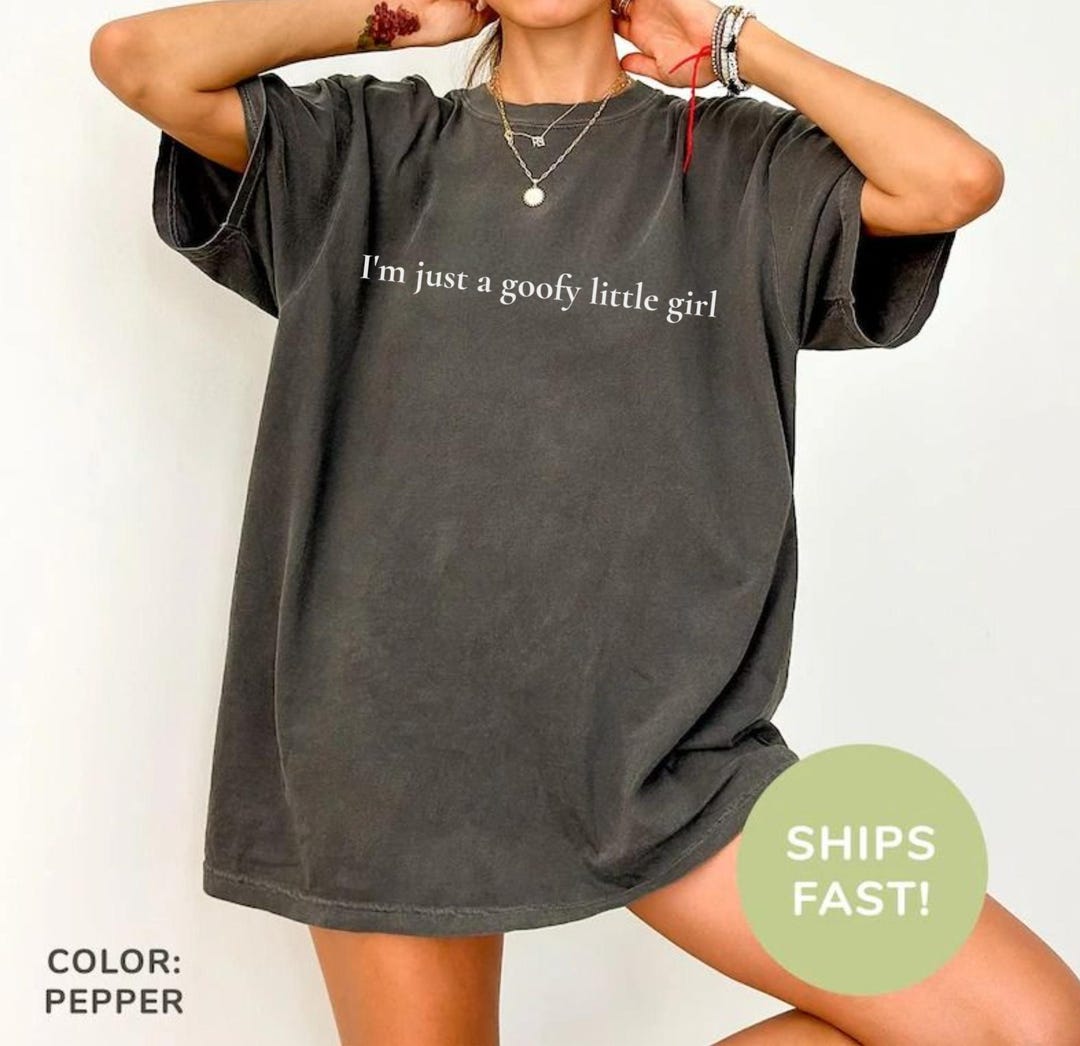 Goofy Little Girl Garment-dyed T-shirt: Funny Kids Tee - Etsy