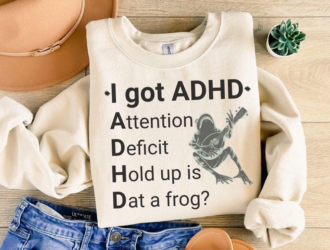 I Got ADHD Frog Overstimulated Shirt for Mom, Cowboy Frog Shirt ...
