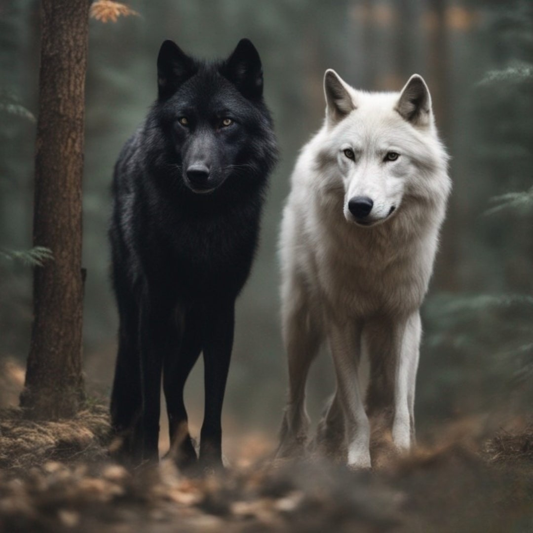 Digital Wolf, Enchanting Duo of the Wilderness, Capture the Spirit of ...